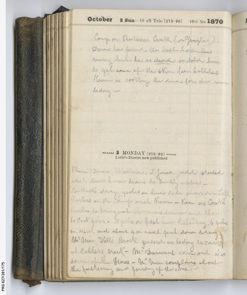 Field diary of Stephen King Jnr of the Overland Telegraph Line ...