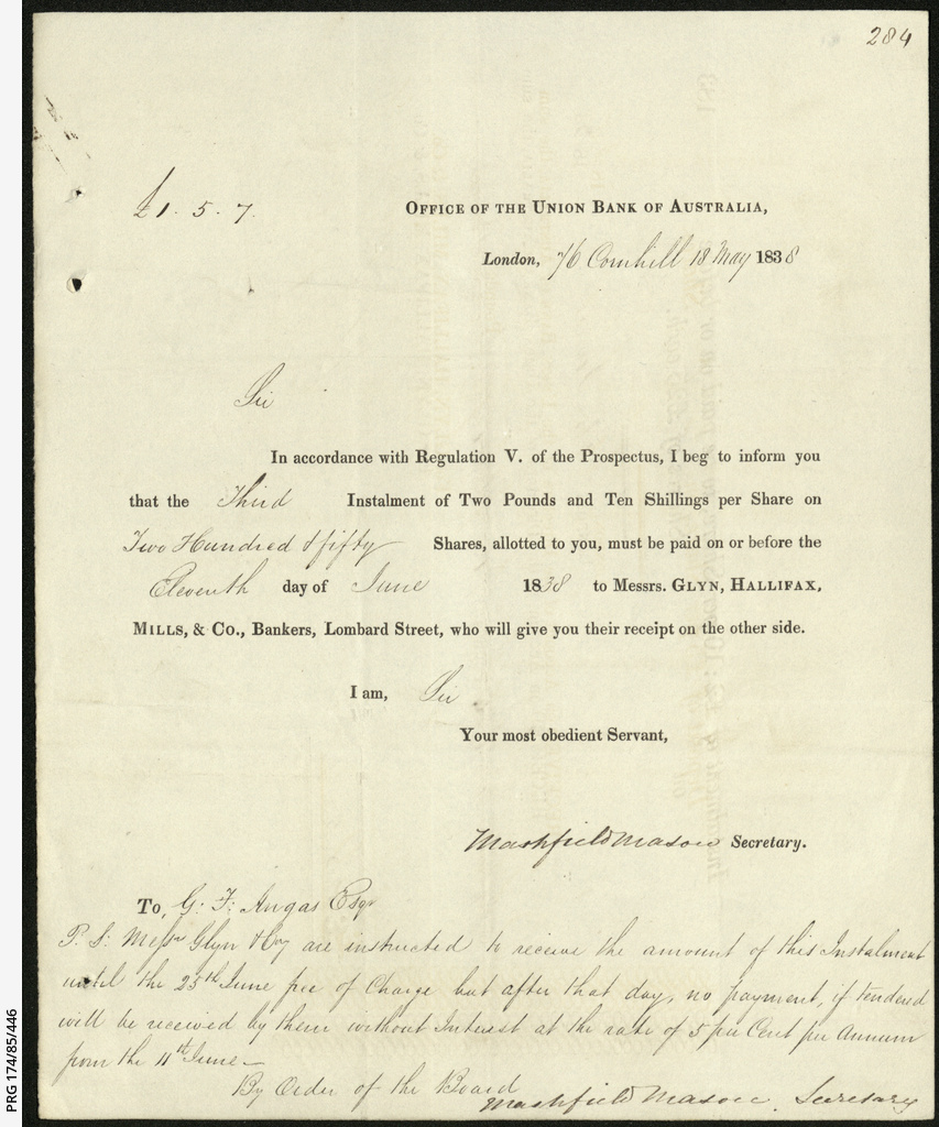 George Fife Angas : SUMMARY RECORD • Mixed material • State Library of ...